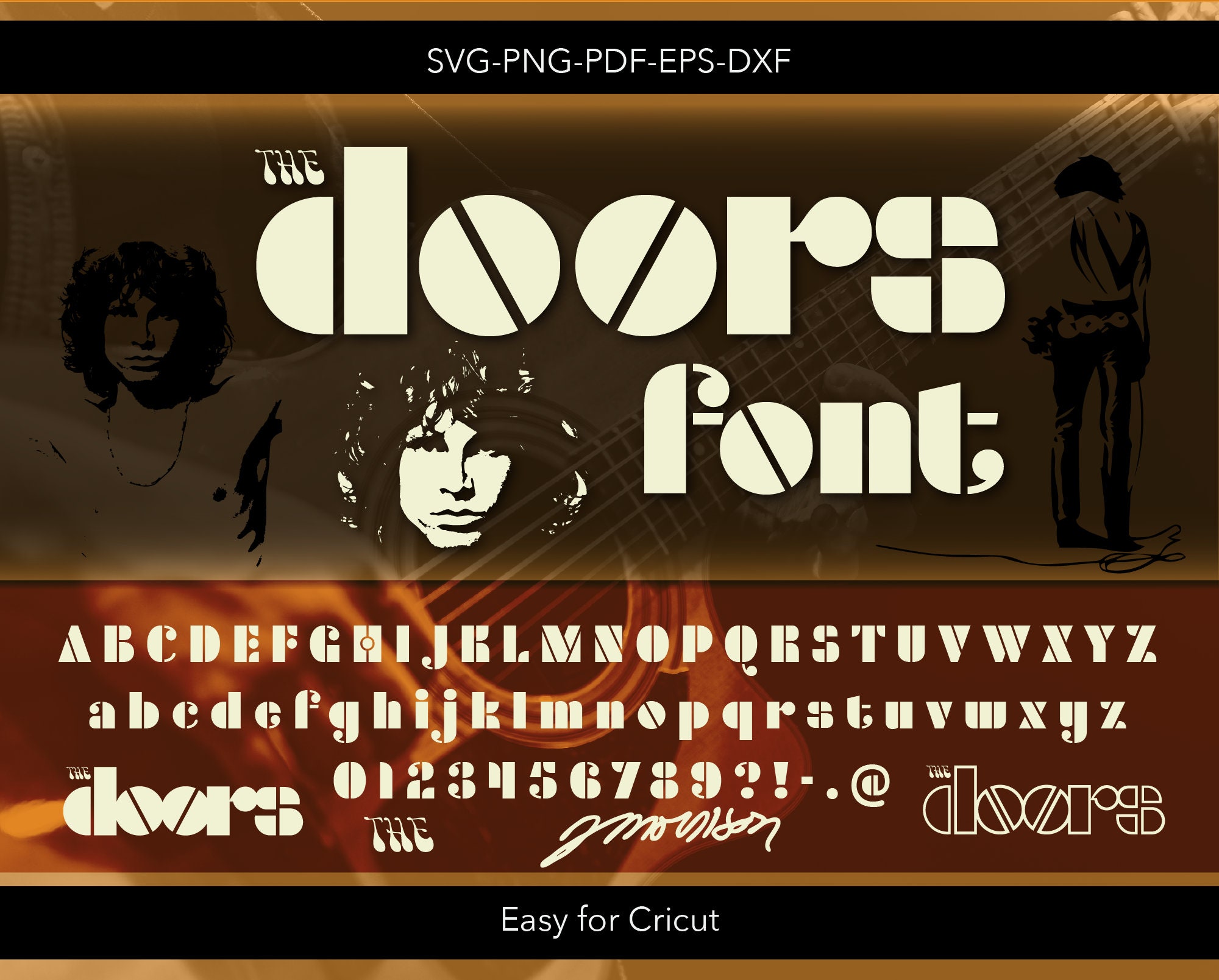 Rock Band, the Doors Svg , the Doors Shirt, the Doors Font, Cricut Svg ...