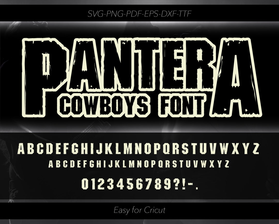 Rock Font Svg, Pantera Svg, Metal Shirt, Pantera Shirt Svg, Cricut Svg ...