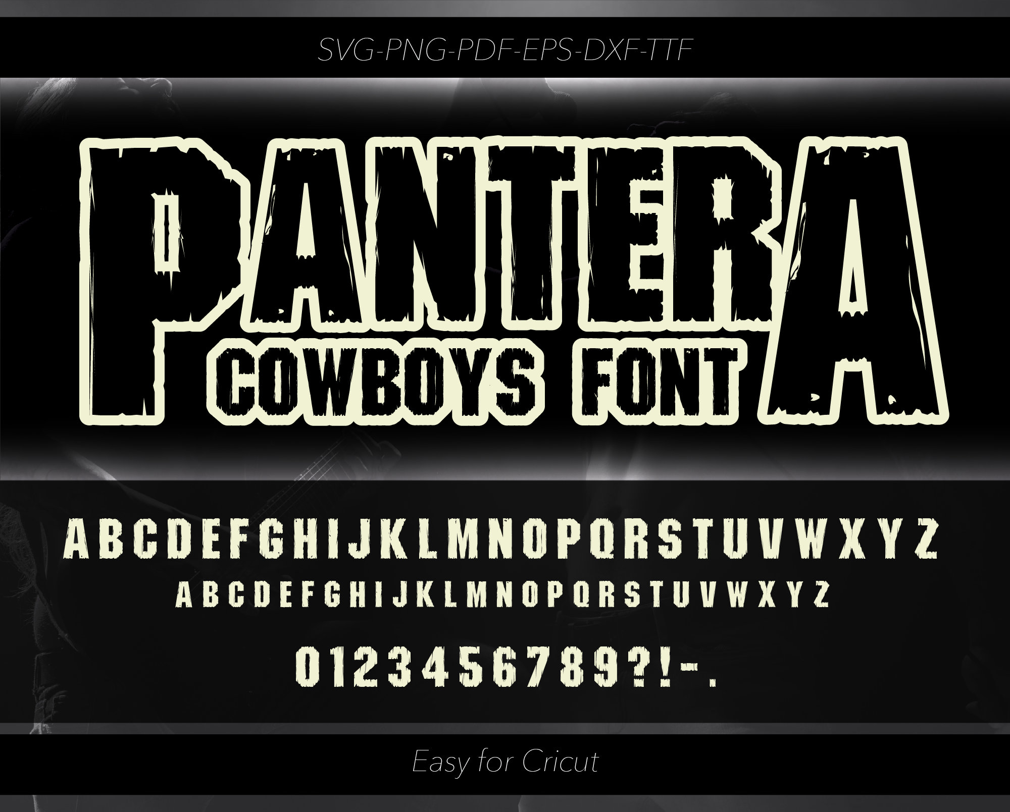 Rock Font Svg, Pantera Svg, Metal Shirt, Pantera Shirt Svg, Cricut Svg ...