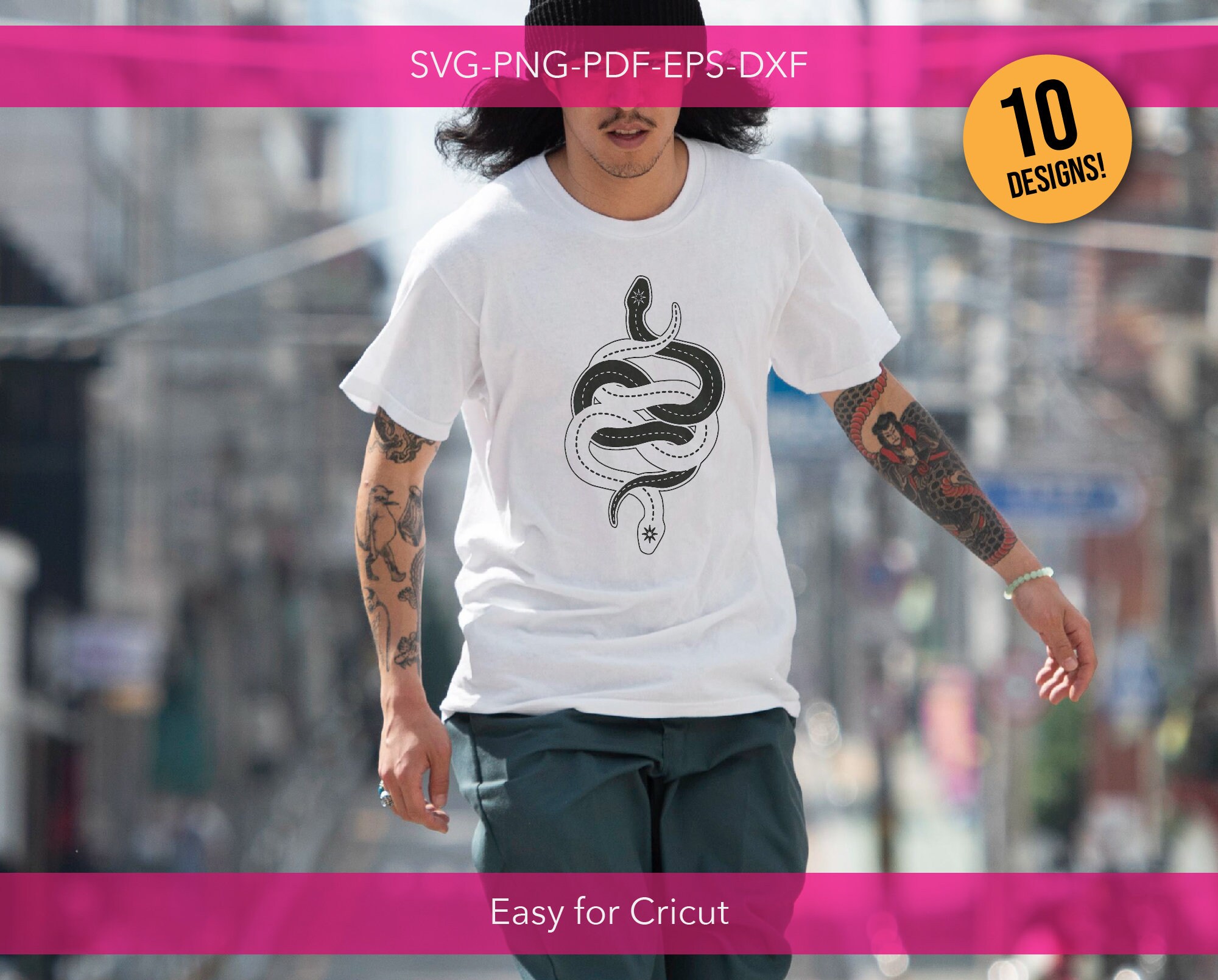 Snake Svg Bundle, Celestial Snake Svg, Skull Svg Bundle, Mystical Snake ...