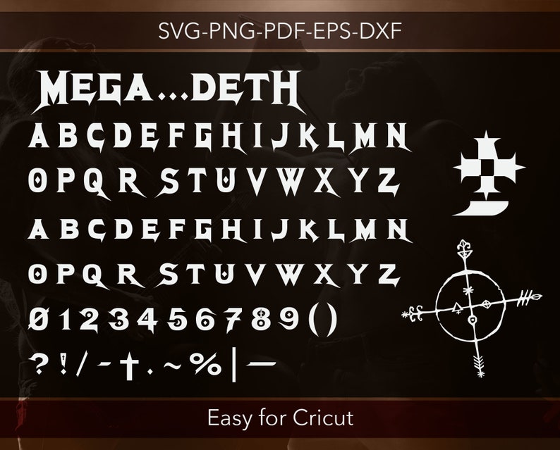 Rock Band Svg, Megadeth Font, Megadeth Shirt, Cricut Svg, Rock Font ...