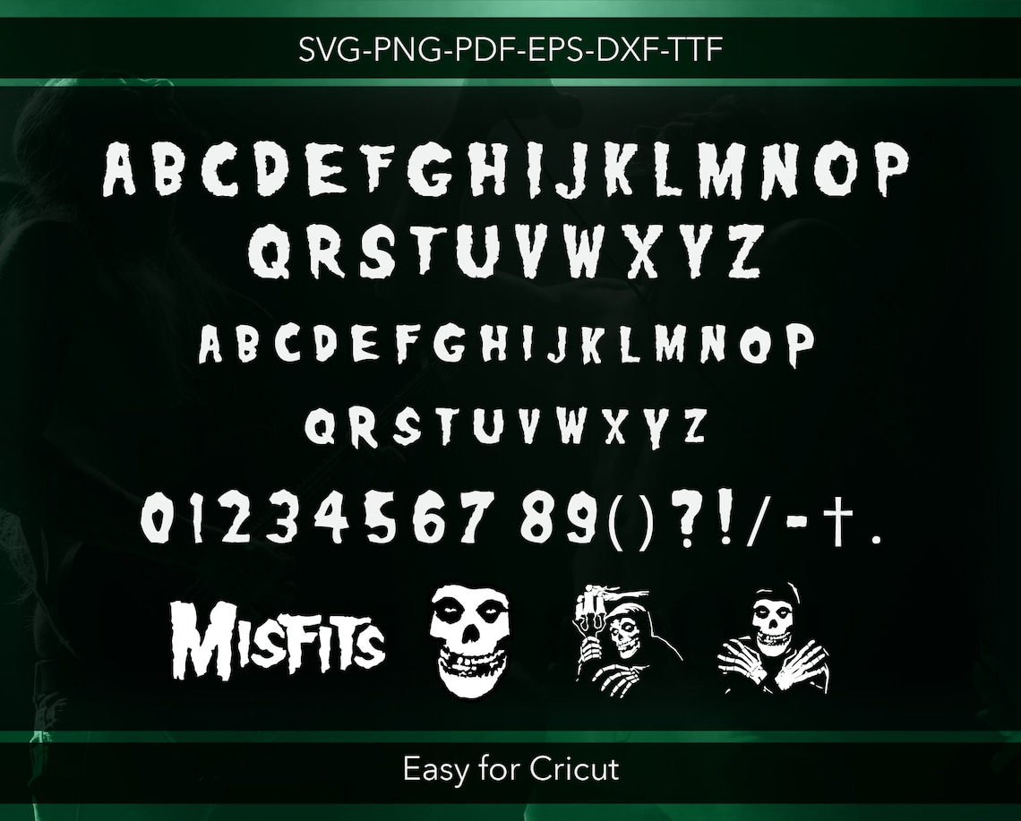 Punk Rock Svg, Misfits Font, Misfits Shirt Svg, Cricut Svg, Misfits ...