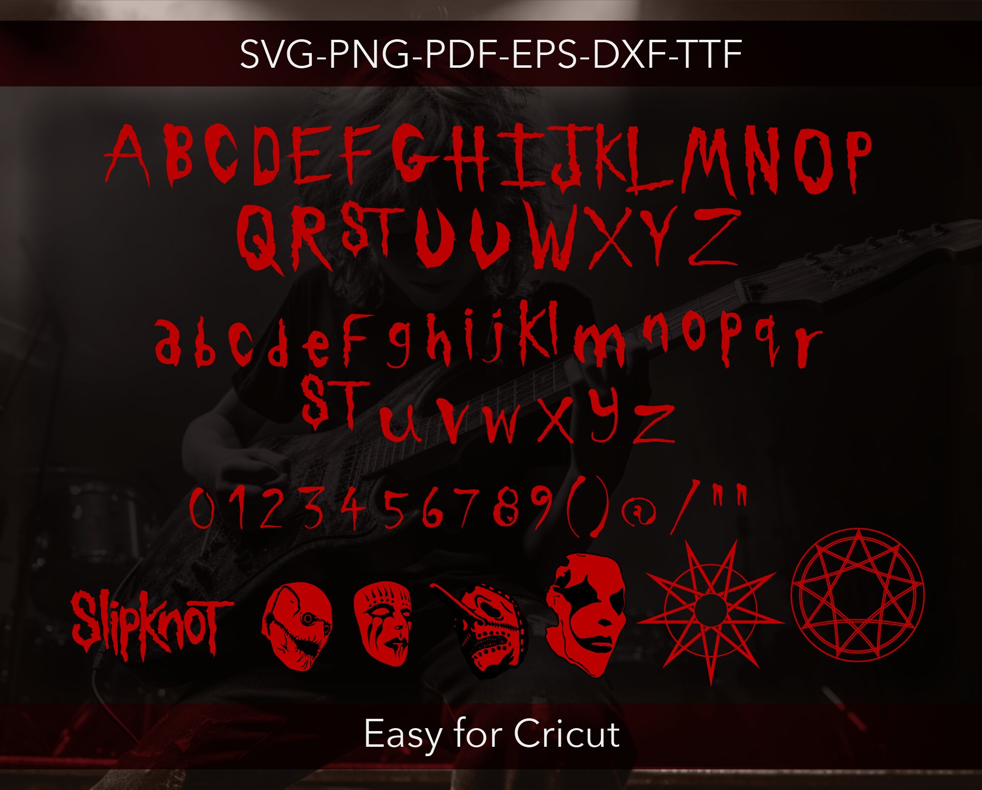 Rock Font, Slipknot Shirt Svg, Slipknot Band, Slipknot Font Svg, Cricut ...