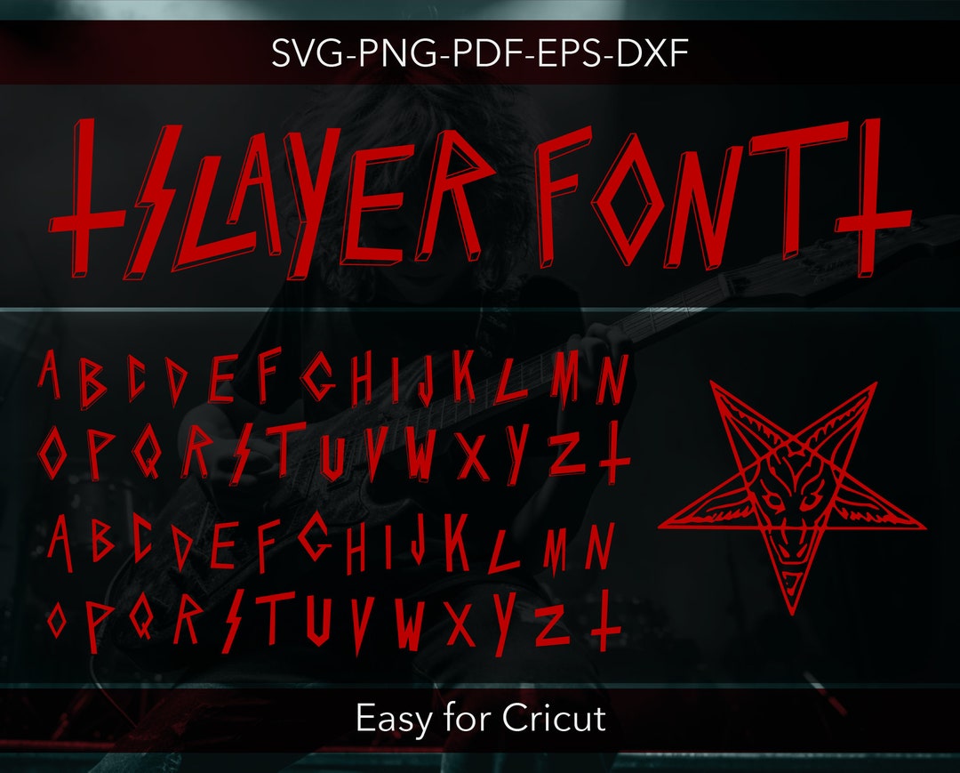 Rock Font Svg, Metal Rock Font Svg, Slayer Shirt Svg, Slayer Font ...