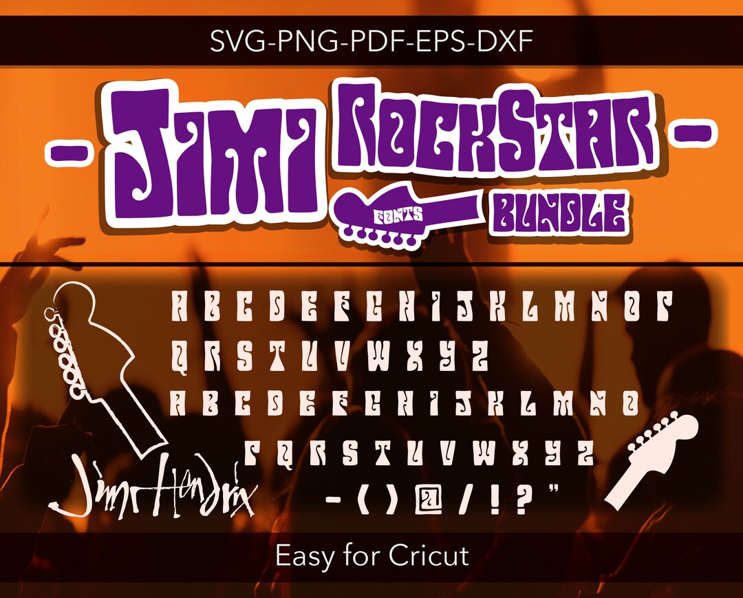 Rock Band Svg, Jimi Hendrix Svg, Jimi Hendrix Shirt, Rock Font, Rock ...