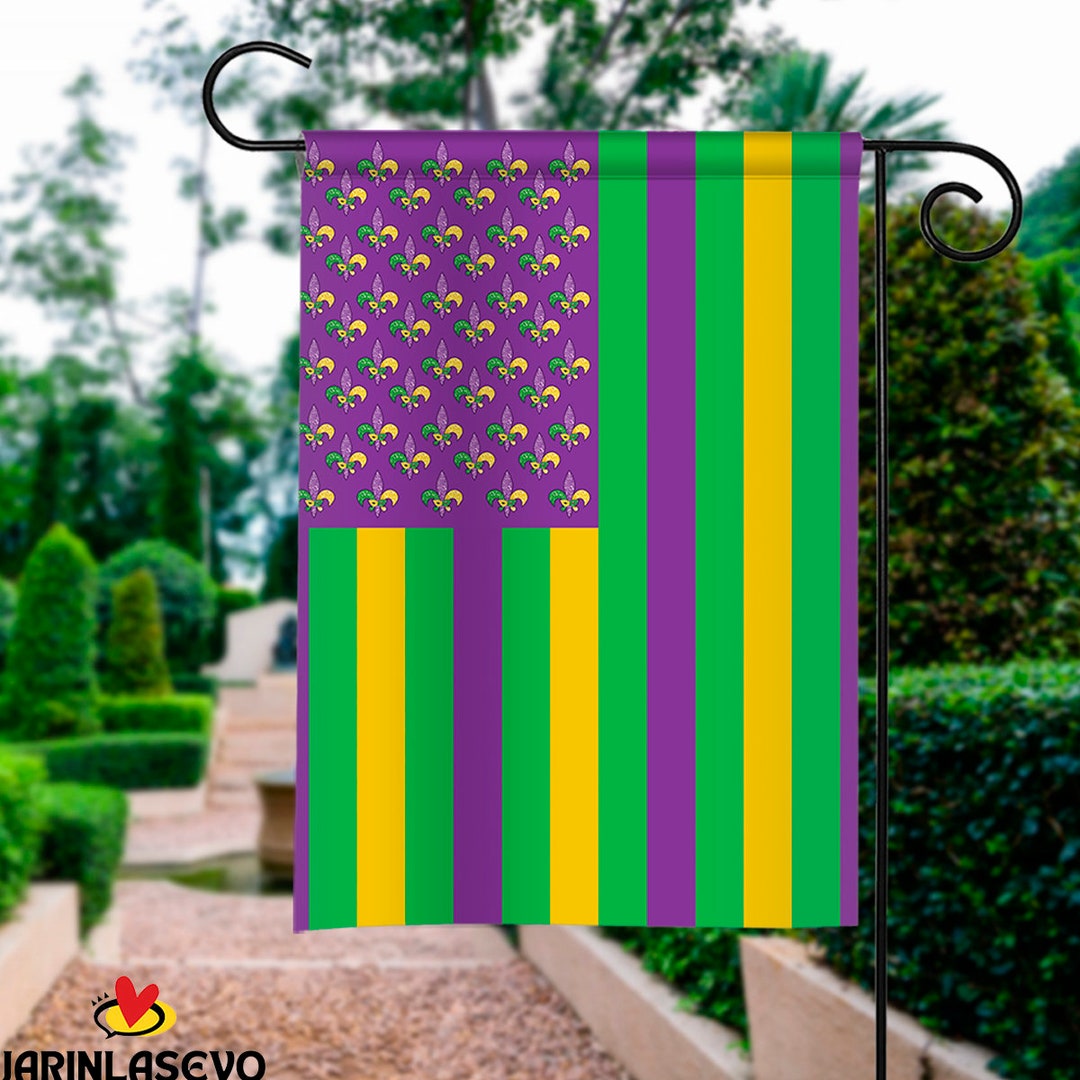 Mardi Gras Double-sided Flag, Mardi Gras Carnival Flag, Mardi Gras ...
