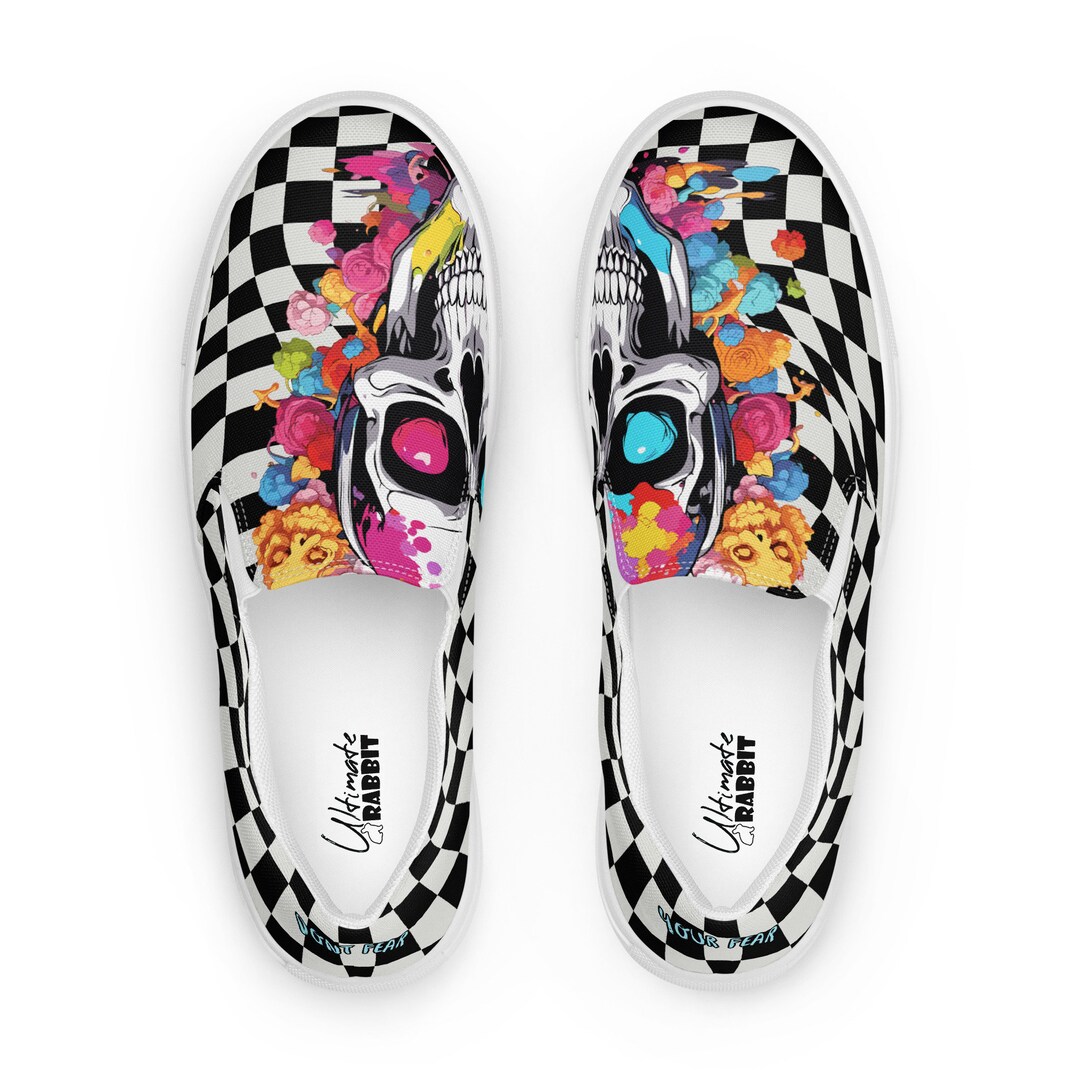 Men's Canvas Slippers | Slip-on Sneakers | Slip-ons | Skulls With ...