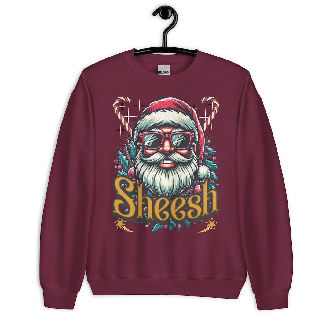 Sheesh Sweatshirt Santa Claus Sweater - Etsy