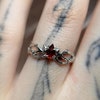 Garnet Ring, Fairy Ring, Promise Ring for Him, Bloodstone Tree Branch ...