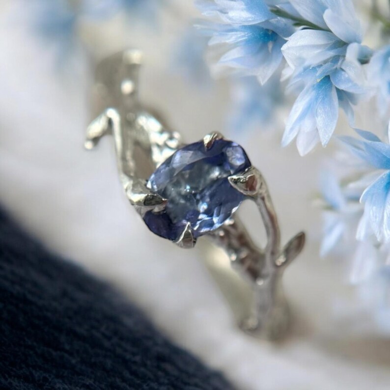 Tanzanite Ring, Fairy Ring, Tree Branch Ring, Twig Fantasy Engagement ...