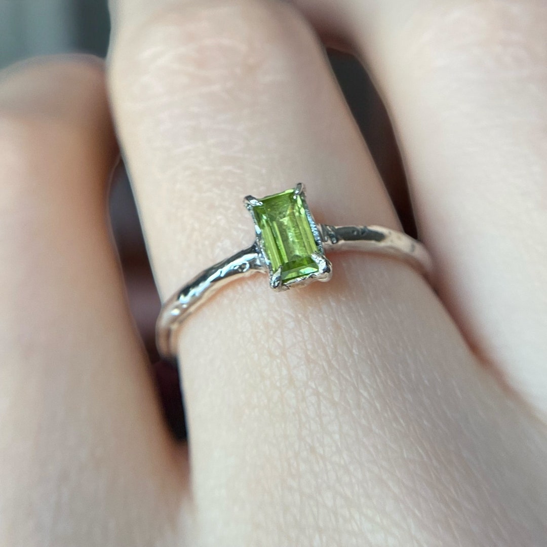 Peridot Fairy Ring, Tree Branch Ring, Fantasy Engagement Ring, Peridot ...