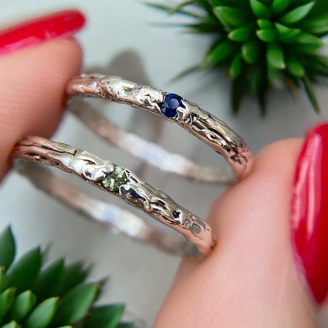 Saphire Rings, Peridot Fairy Ring, Promise Ring for Him, Couples Rings ...