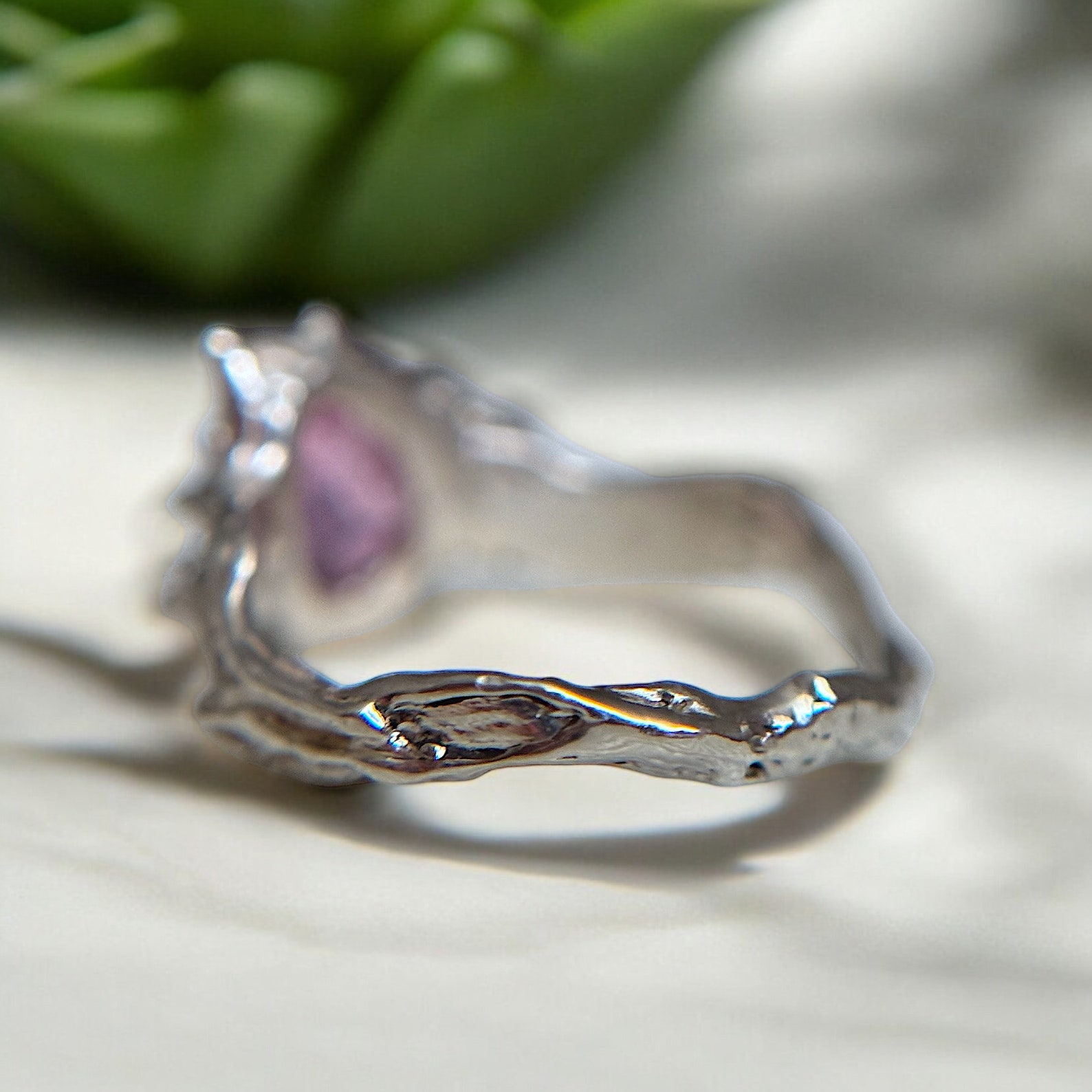 Pink Ruby Ring, Ruby, Fairy Ring, Tree Branch Ring, Fantasy Engagement ...