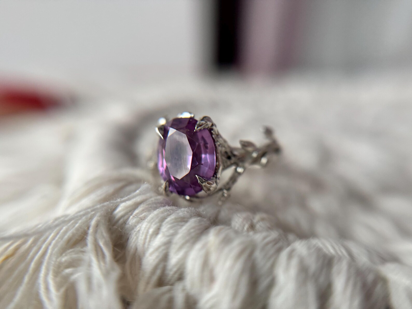 Alexandrite Fairy Ring, Tree Branch Nature Inspired Engagement Ring ...