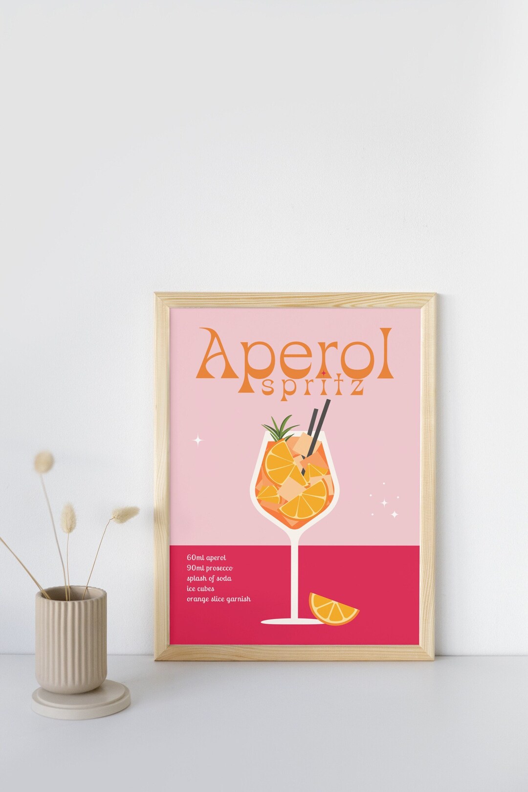 Aperol Spritz Cocktail Digital Print for Fun Wall Display - Etsy