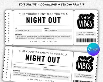 Shopping Day Gift Voucher Template Editable Shopping Spree Ticket ...