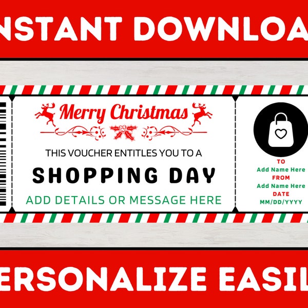 Shopping Spree Card - Etsy