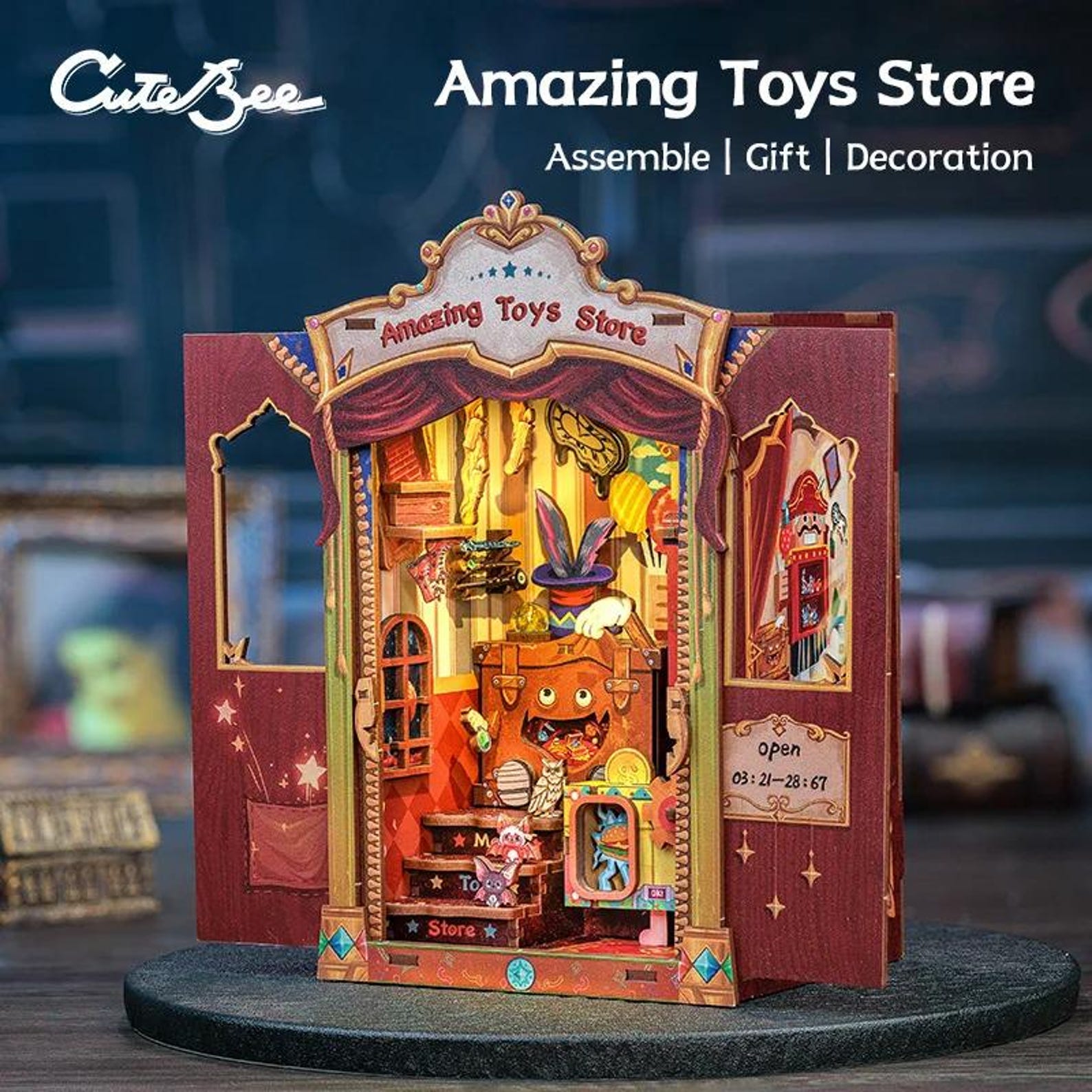 DIY Amazing Toy Store Book Nook Kit - Miniature Wooden Dollhouse ...