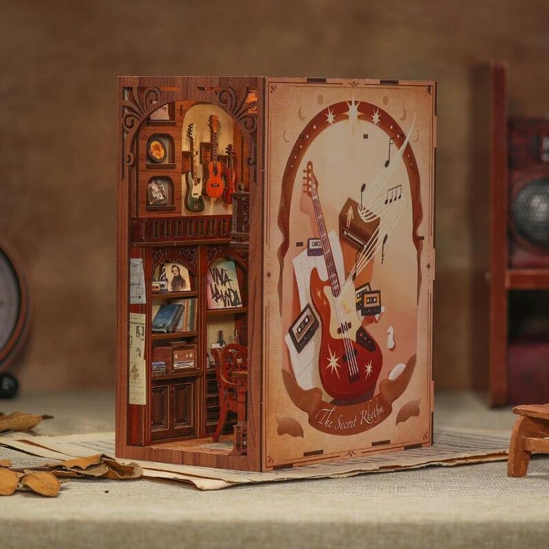 DIY 3D Puzzle Book Nook Kit - Magic Pharmacist House With Touch Light ...