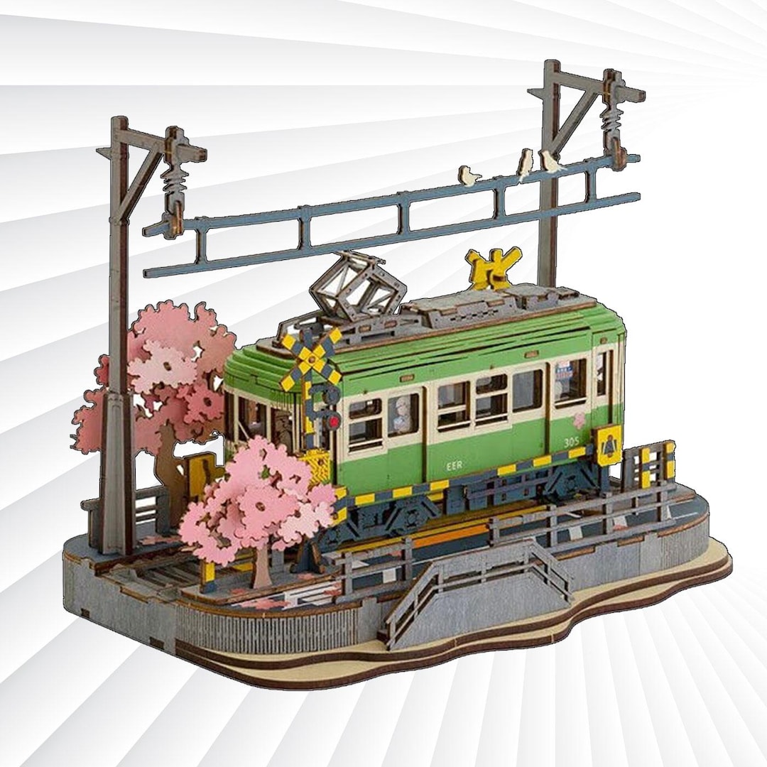 Rolife Sakura Journey Tram 3D Wooden Puzzle Model Kit for Kids & Adults, Perfect Gift Idea - Etsy