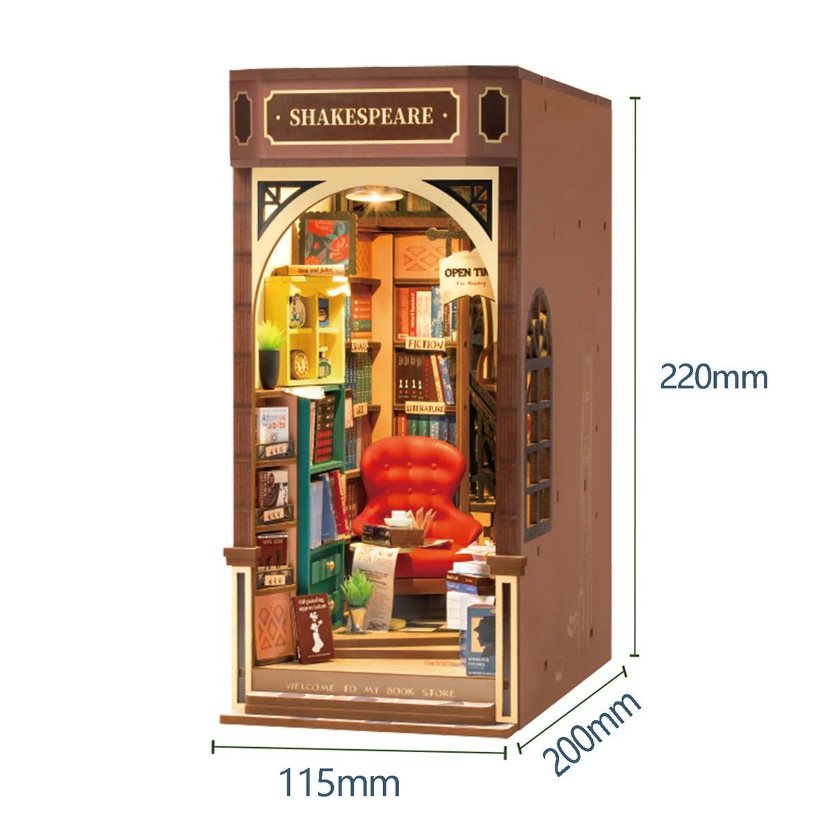 Rolife Bookstore Book Nook: DIY Miniature House Kit With LED - Etsy