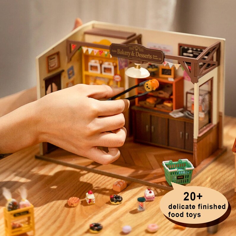 Rolife Becka's Baking House DIY Miniature Kit - 3D Wooden Puzzle Toy ...