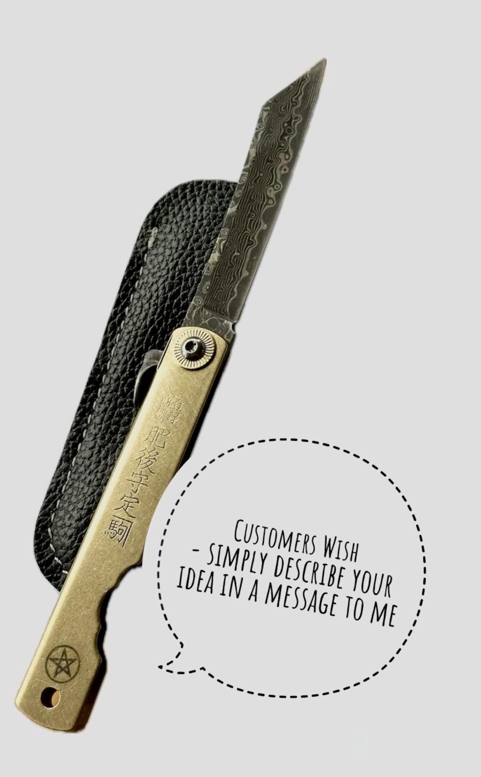 Higonokami Japanese Folding Knife – Custom Engraved – Handmade ...