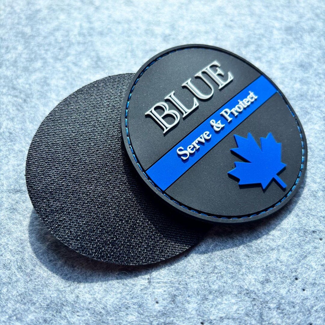 Thin Blue Line Police Patch – Velcro Backing | Serve & Protect | Law ...