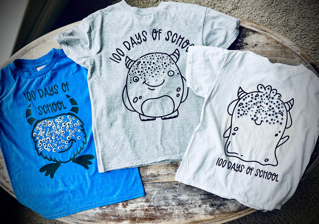 100th Day of School Monster Shirt - Etsy