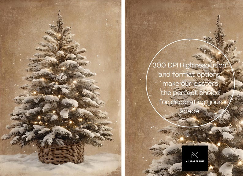 Vintage Christmas Triptych Wall Art | Santa & Reindeer Print Set ...