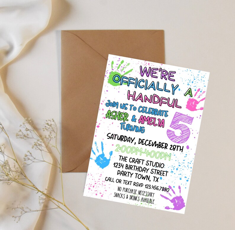 Twins Birthday Animated Invitation: Boy & Girl Party (digital Download ...