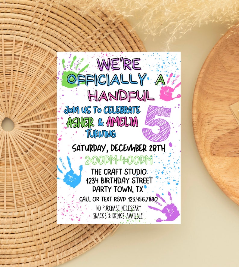 Twins Birthday Animated Invitation: Boy & Girl Party (digital Download ...