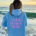 Back Mockup 18500 Light Blue, Outdoor Mockup, Oversized Hoodie Mockup ...
