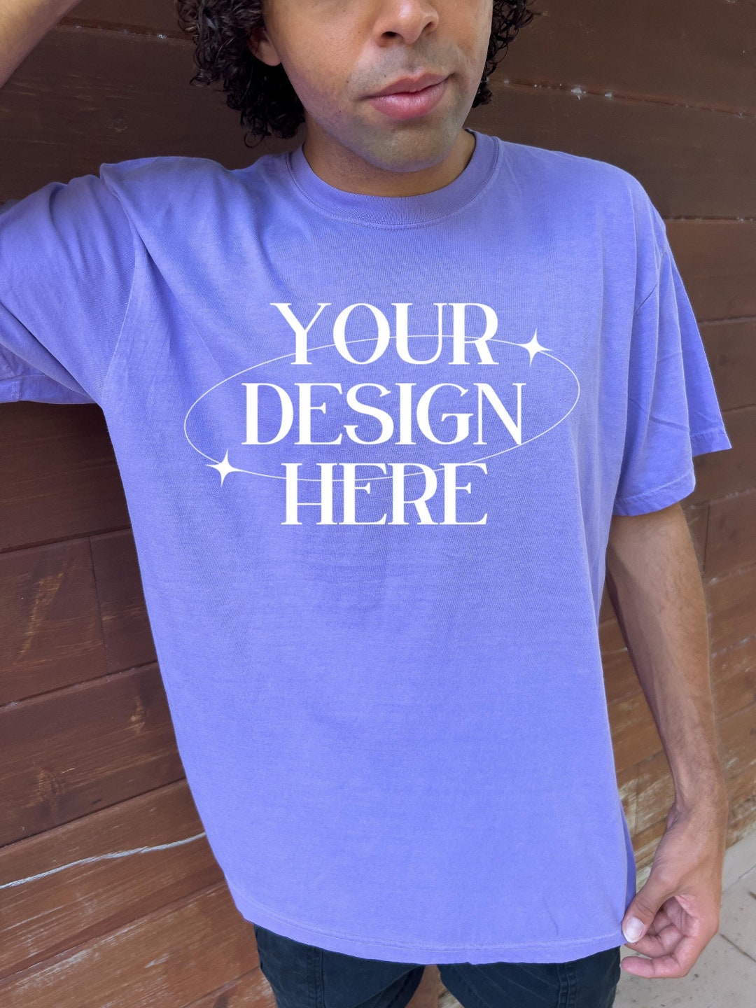 Comfort Colors C1717 Violet Mockup, Violet Mockup, Outdoor C1717 Mockup ...