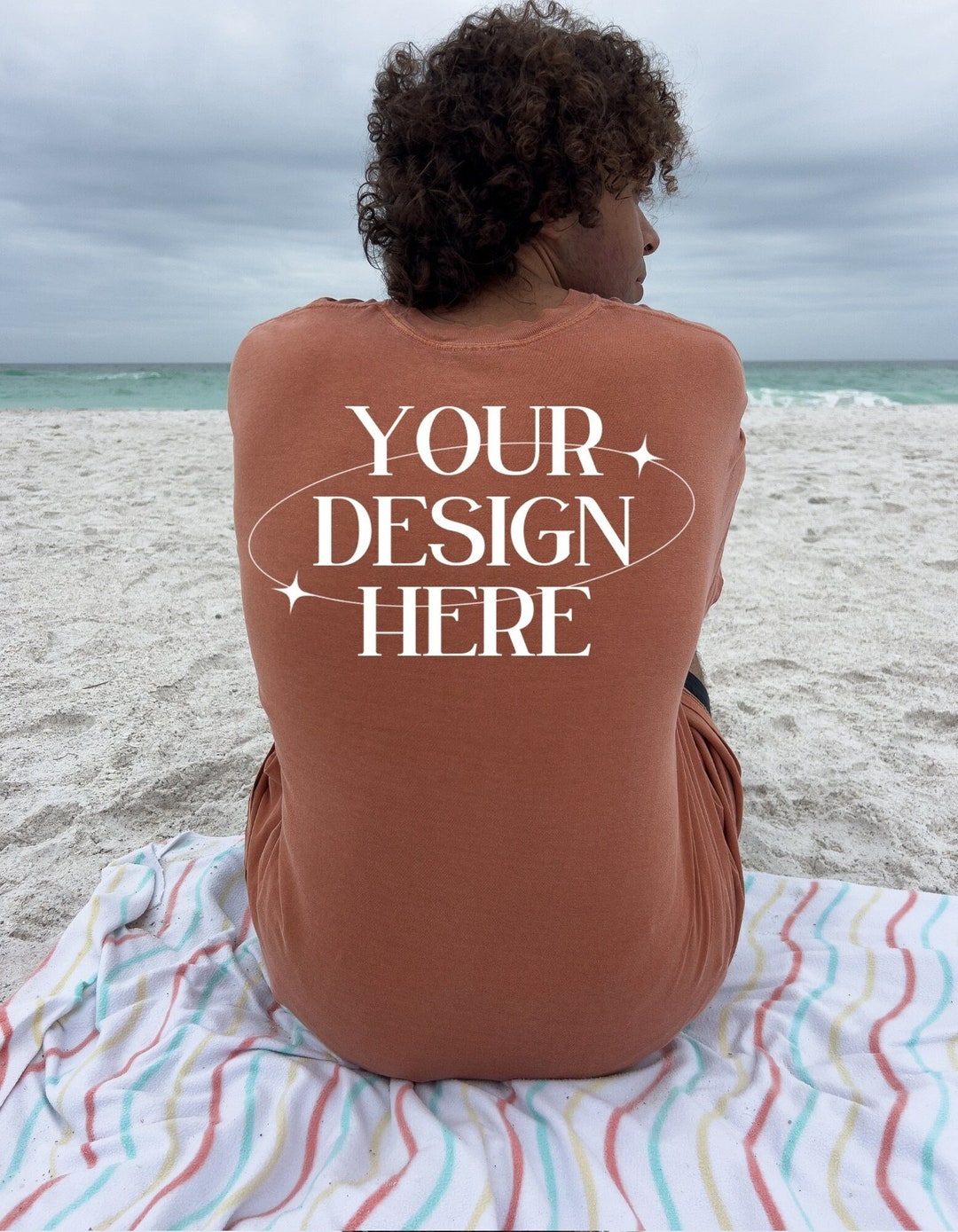 Comfort Colors C1717 Yam Back Mockup, Yam Back Mockup, Oversized Mockup ...