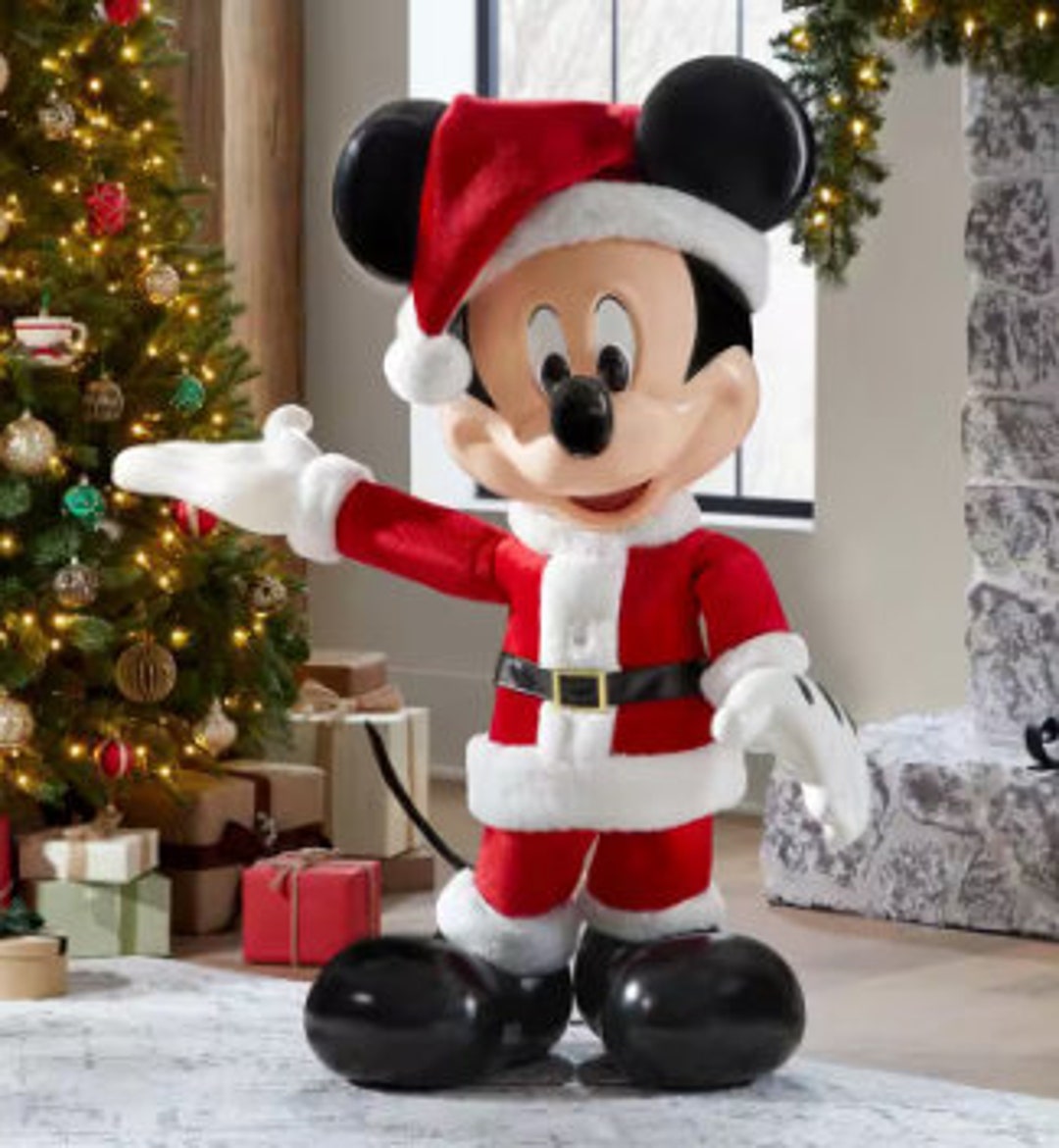 An Animated Holiday-themed Mickey Mouse Standing at 4 Feet - Etsy