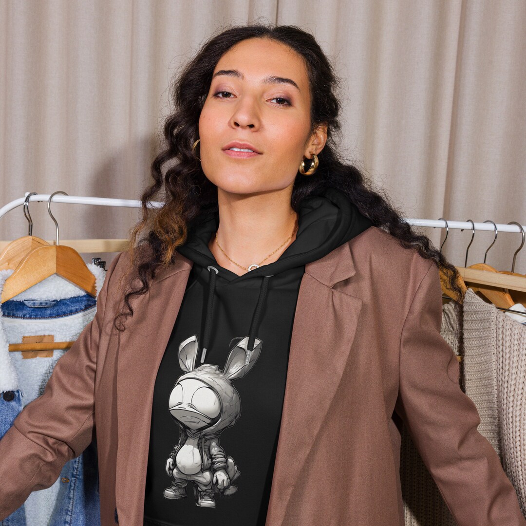 Evil Bunny Comic Unisex Eco Raglan Hoodie - Etsy