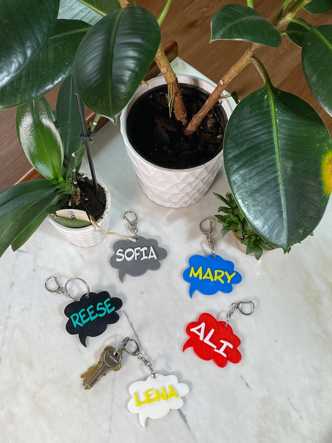 Flower Bubble Name Tag. Multicolor Personalized Name Tag, Backpack Name ...