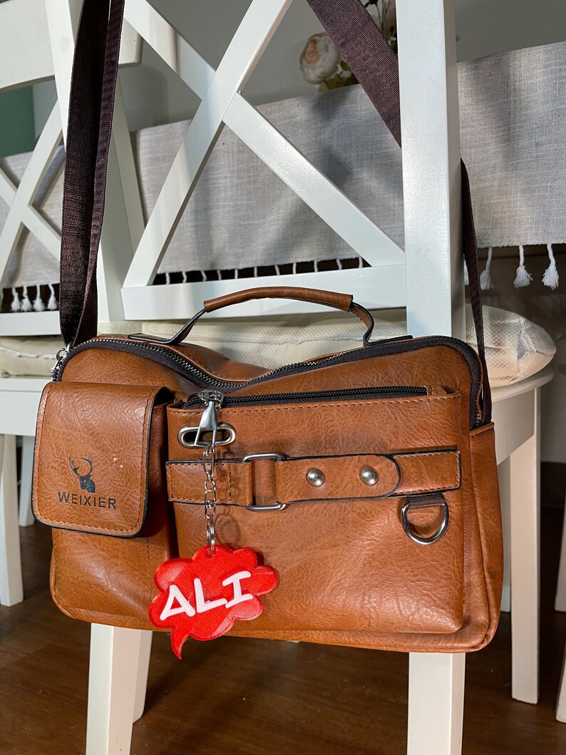 Flower Bubble Name Tag. Multicolor Personalized Name Tag, Backpack Name ...