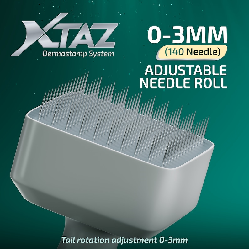 Adjustable Microneedling Derma Stamp, Derma Roller Alternative ...