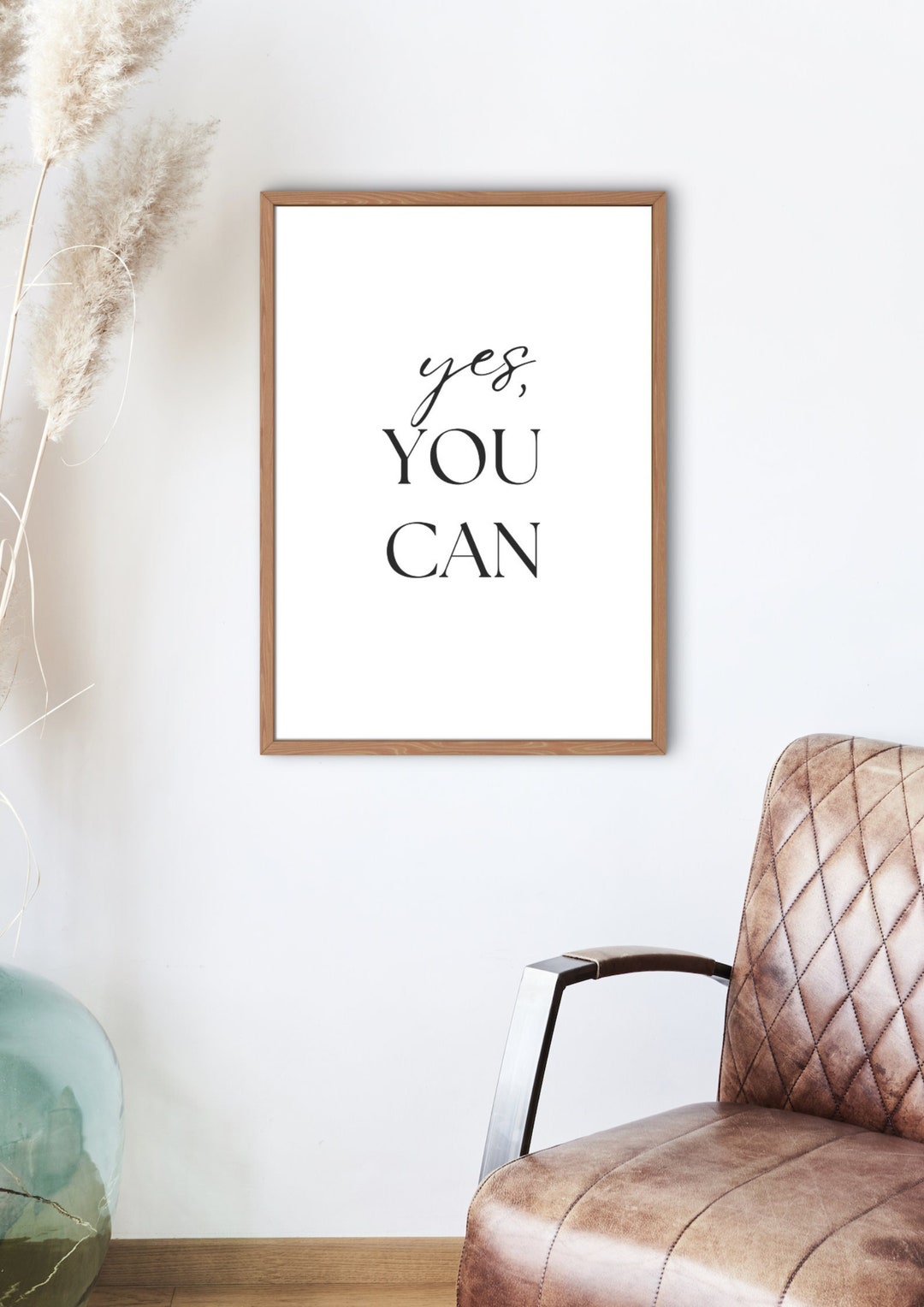 Yes, You Can Inspirational Poster - Etsy