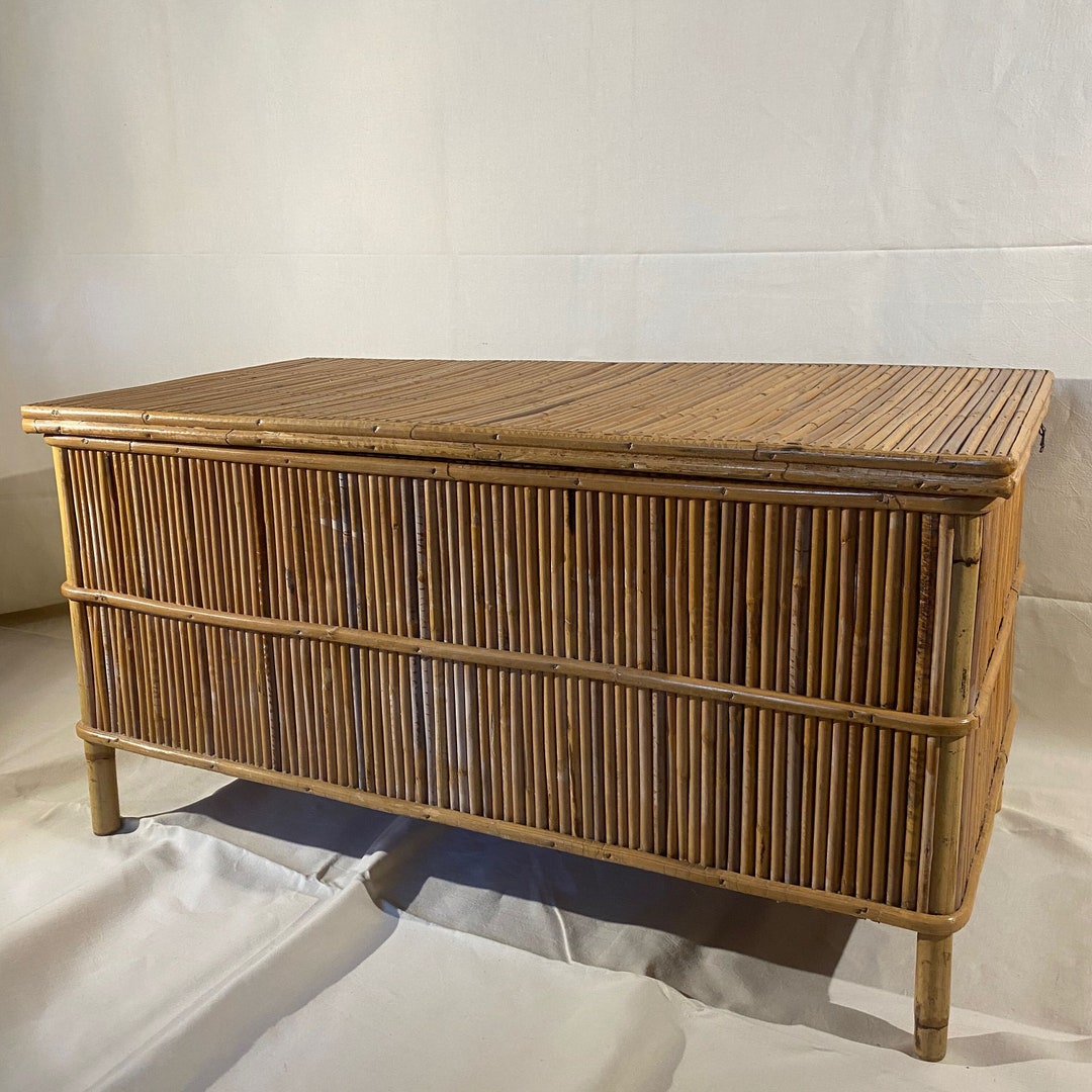 Split Rattan Chest 1960s - Etsy