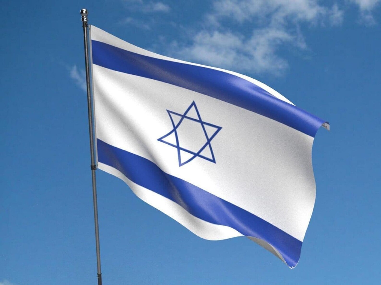 Israeli Flag Embroidery 90x150cm | Fade-resistant Polyester ...