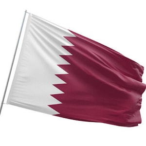 Qatar National Flag - 100% Polyester, Unique Design Print, Flags for ...