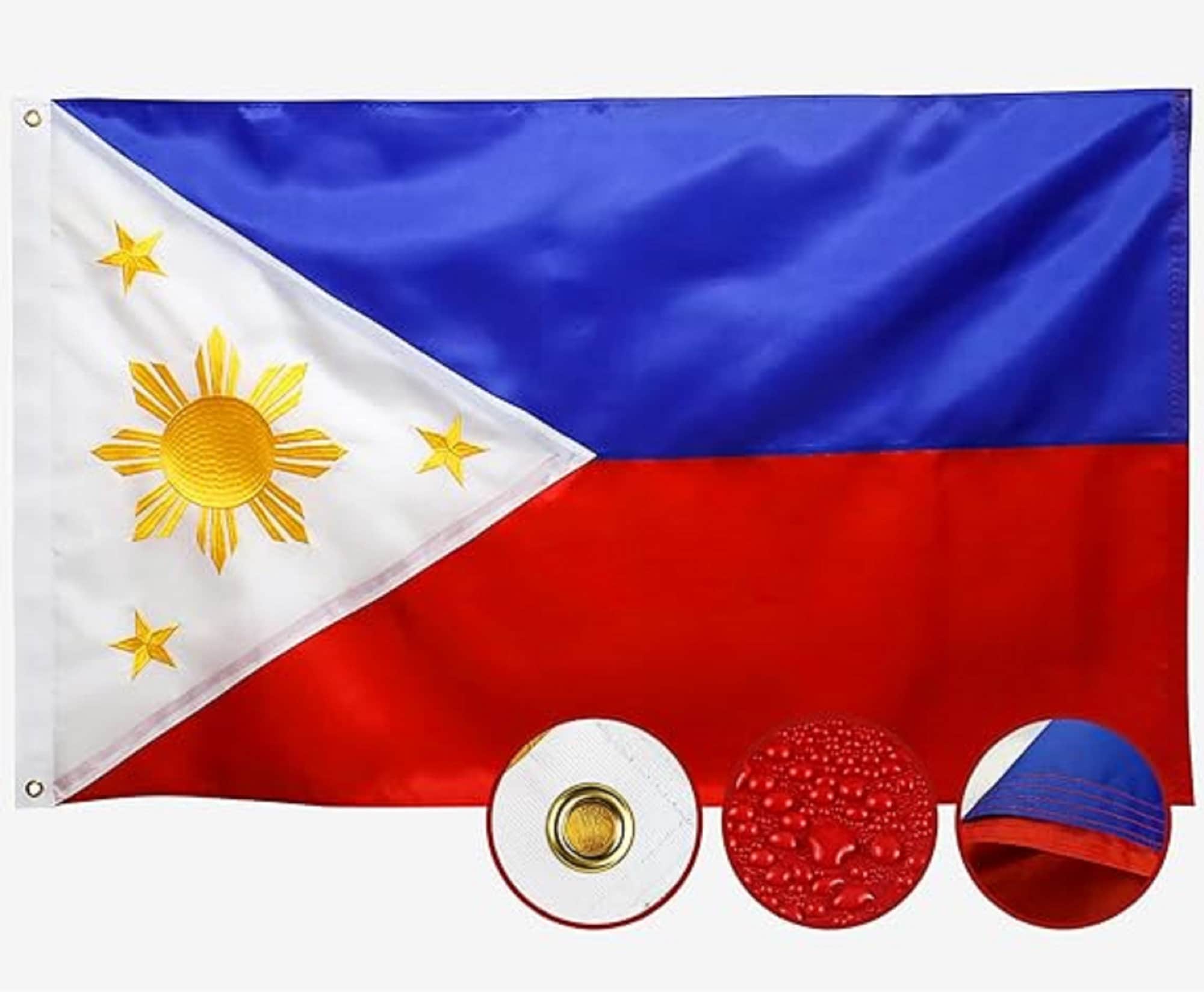 Philippines Flag 3x5 Foot Filipino Philippine National Flags Polyester ...