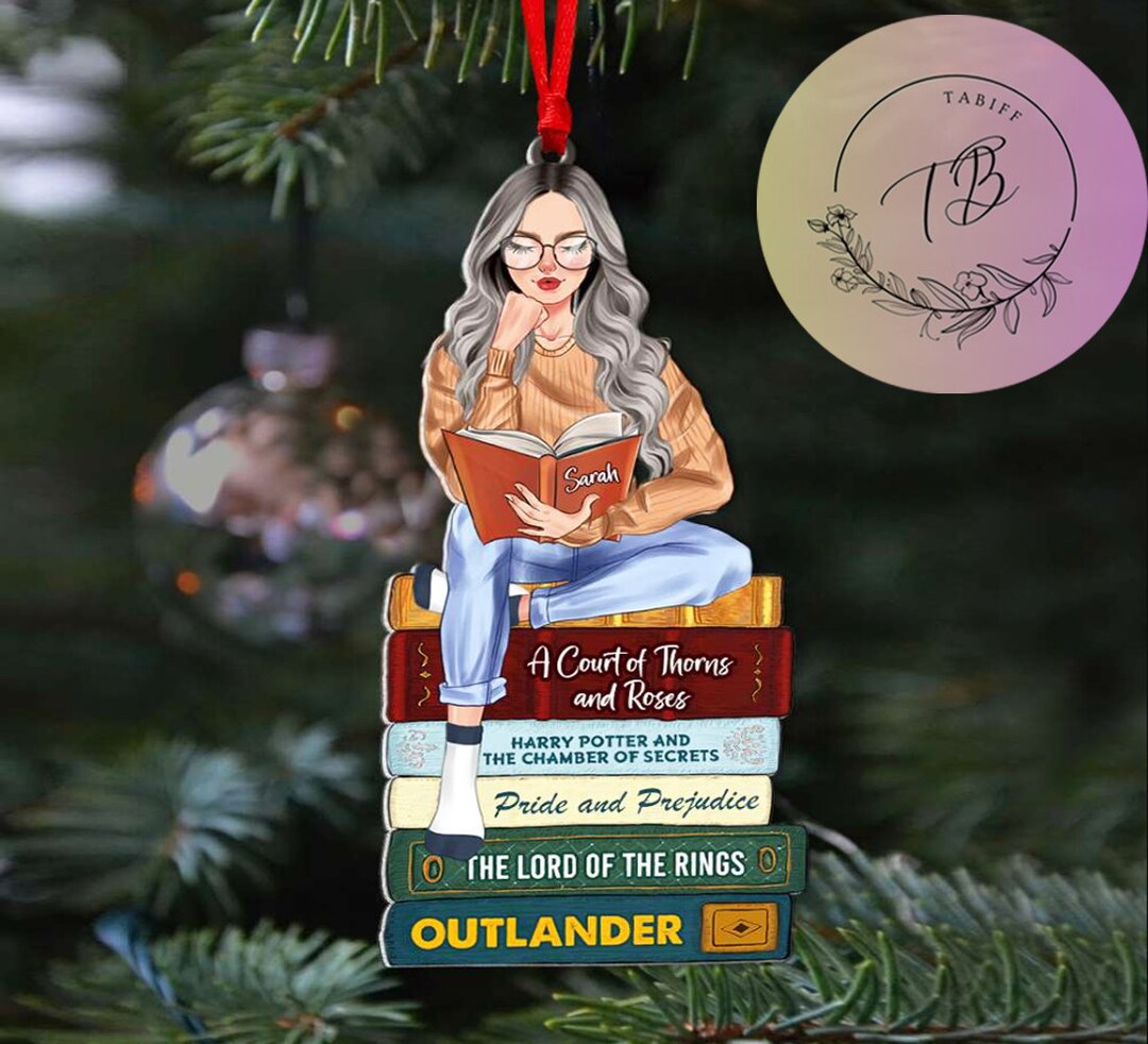 Girl Reading Book Custom Book Titles Personalized Acrylic - Etsy