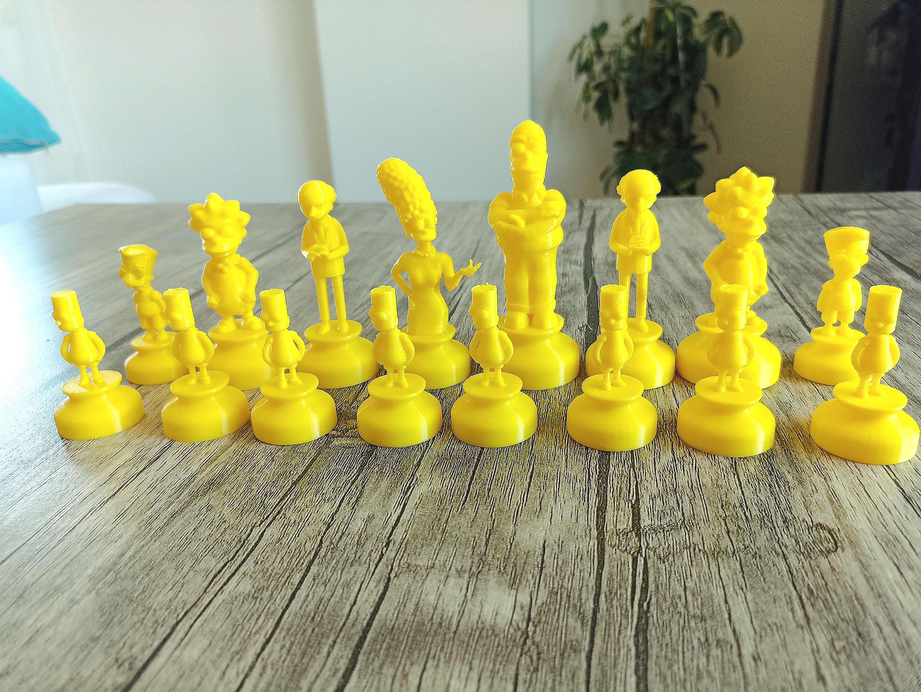 Simpsons Themed Exclusive Chess Set, Unique Fantasy 3d Printed Chess ...