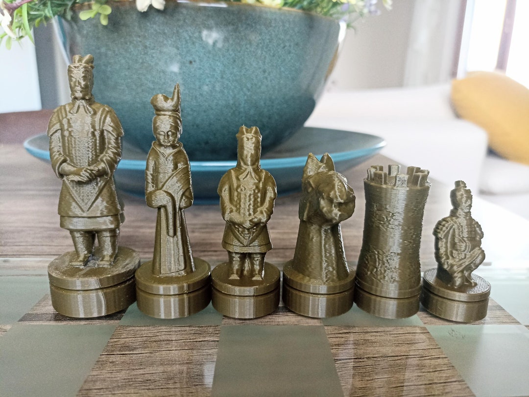 Traditional Chinese Chess Set, Medieval China Themed Chess, 3d Printed ...