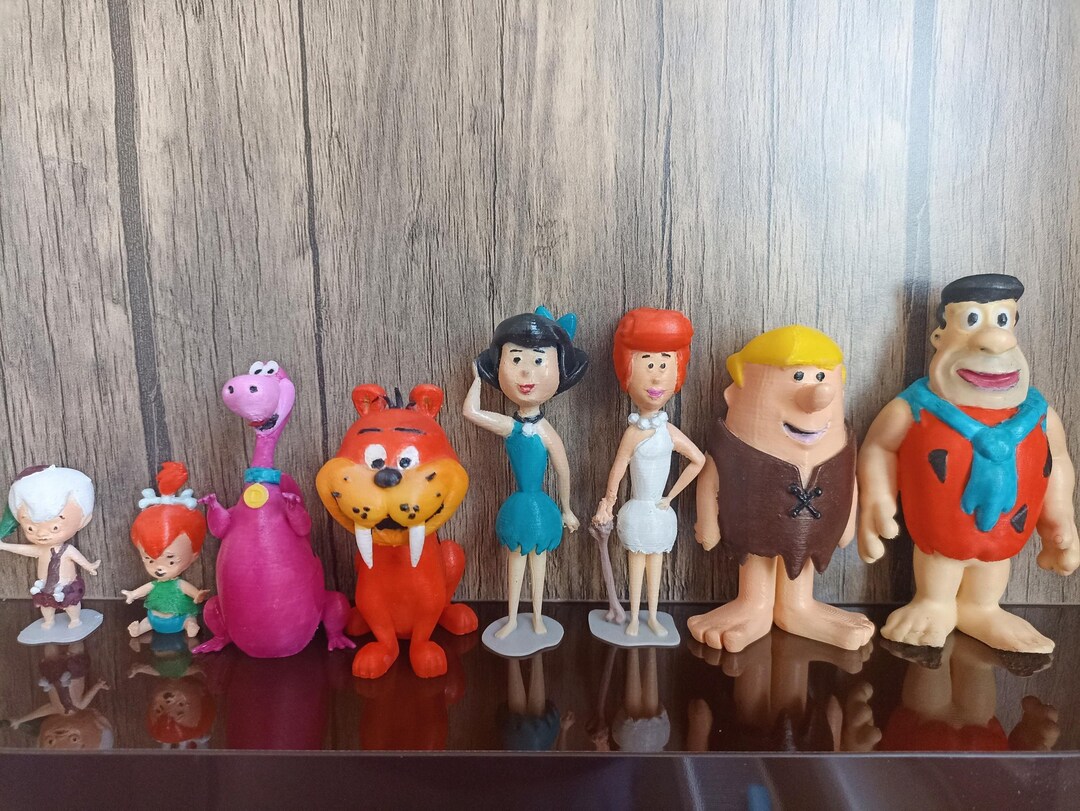 Handpainted Flintstones Figures, Vintage Flintstone Models, Retro 3d ...