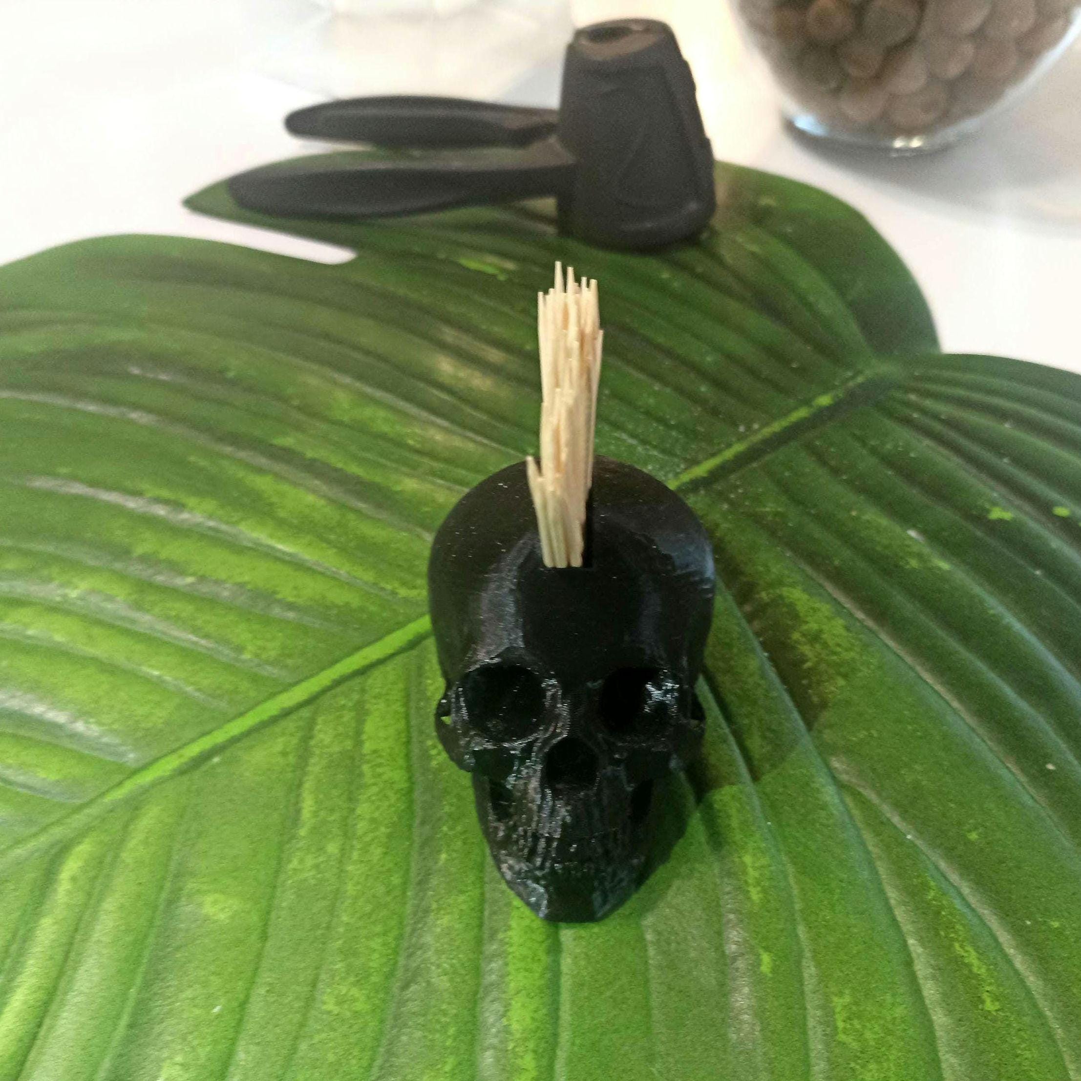 Punk Skull Toothpick Holder: Gothic Halloween Kitchen Decor - Etsy